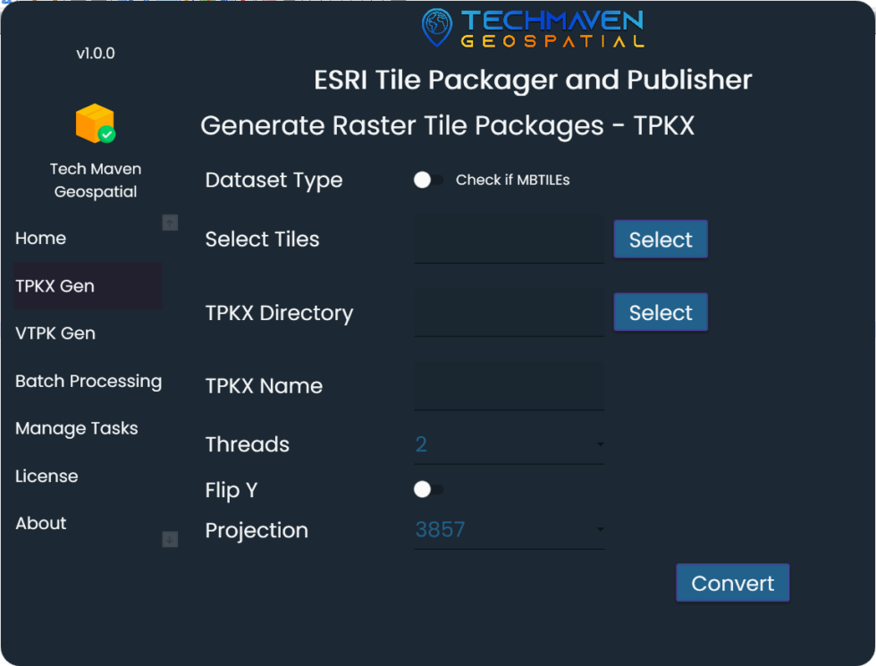ESRI Tile Packager and Publisher | Sideloading (TPKX/VTPK)